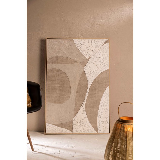 Cuadro al Oleo Craquelado y Textil 123 x 83 cod. 540288